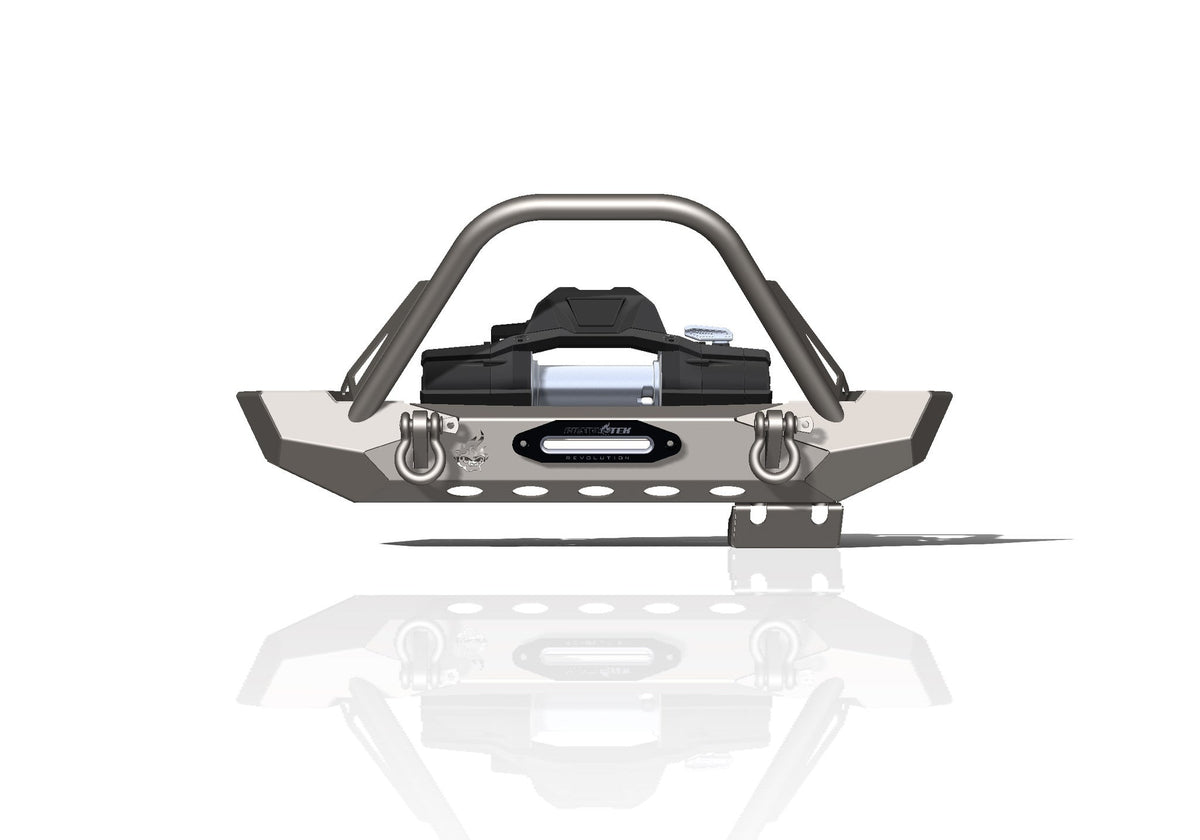 Pyro Mid-Width Front Bumper w/ Flat Top Stinger | Jeep Wrangler CJ/YJ ...